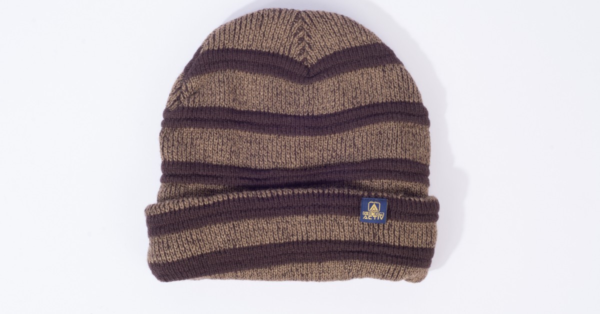 Break The Ice - Striped Brown knitted Icecap