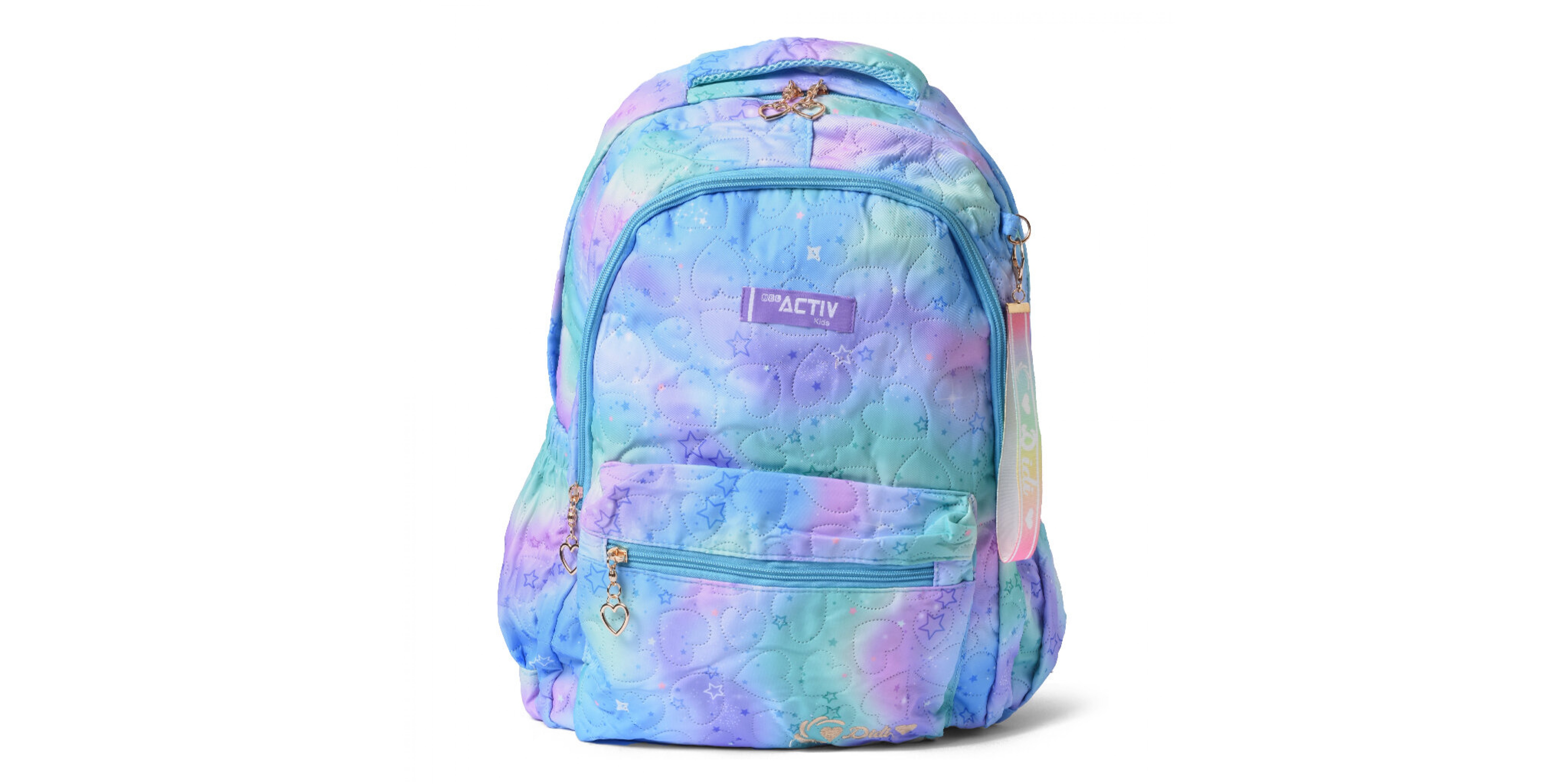 Cotton Candy Hearts Backpack - Turquoise