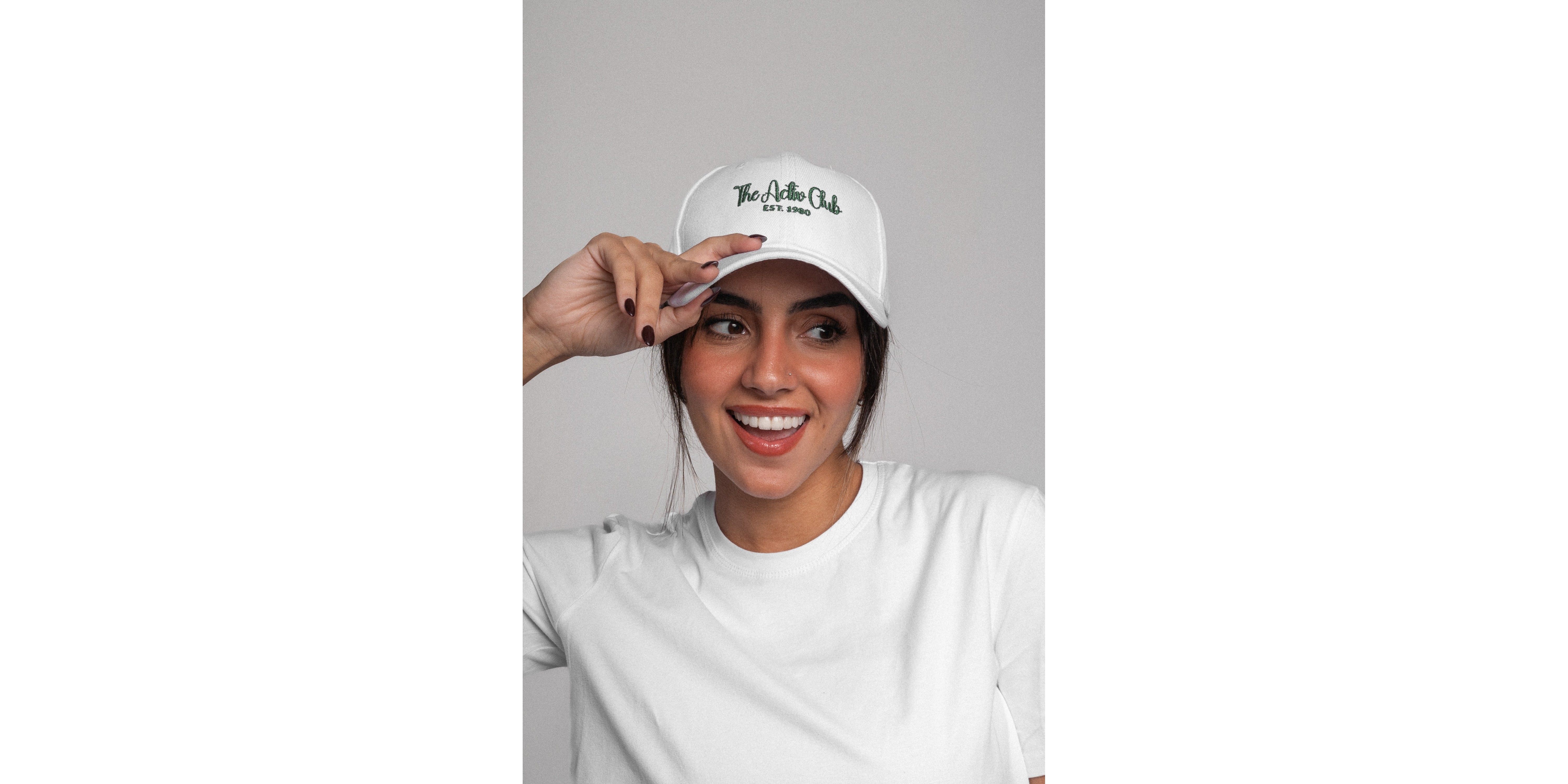 The Activ Club Cap with adjustable strap - White