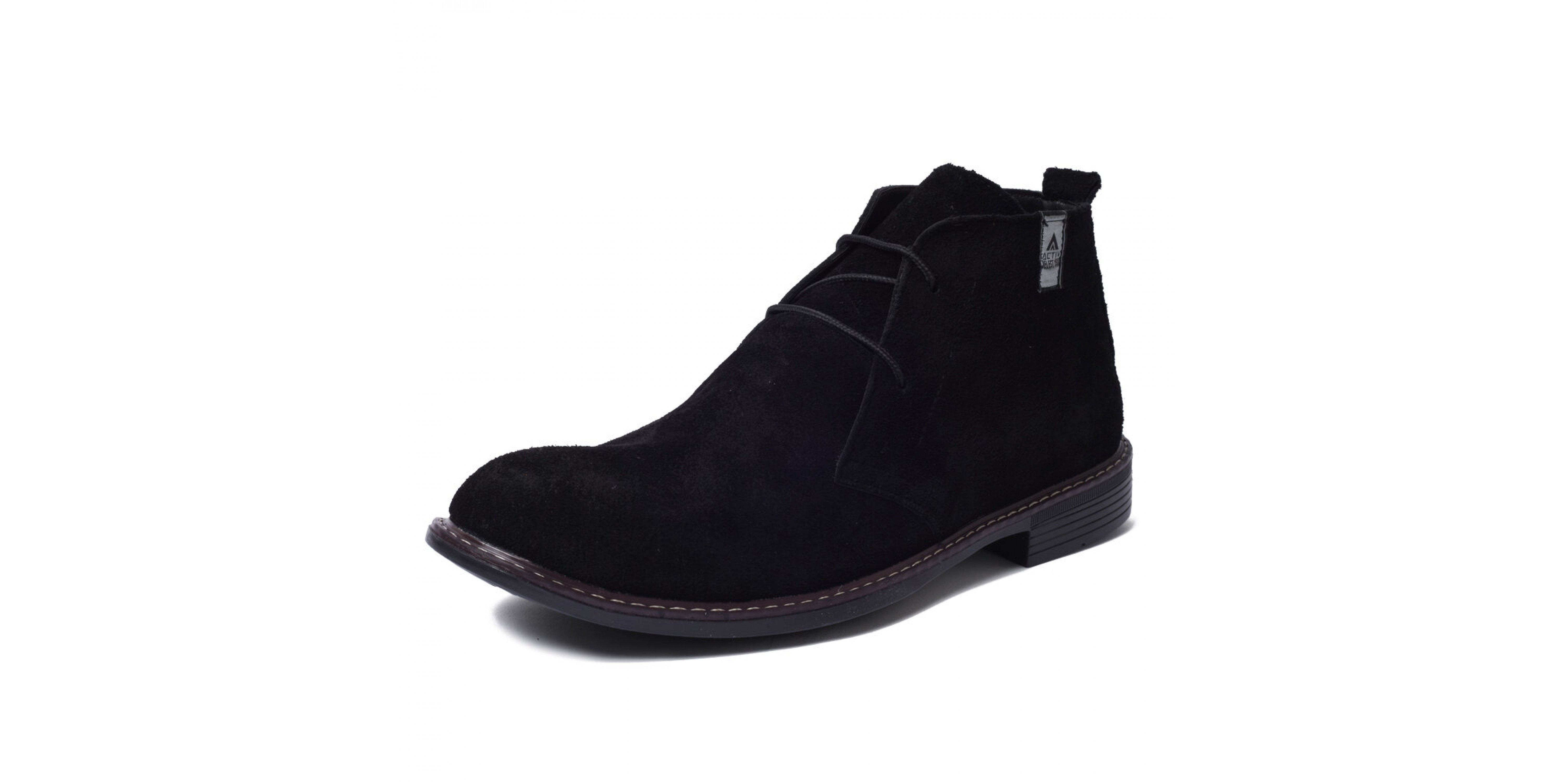 Smokey Black Chamois Half Boots